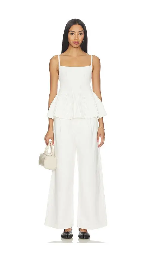 DL1961 Instasculpt Ribbed Peplum Tank