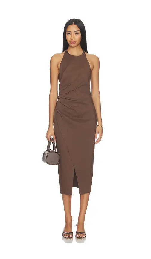 A.L.C. Sylvie Halterneck Midi Dress