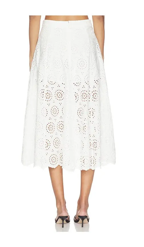 FRAME The Deco Eyelet Skirt