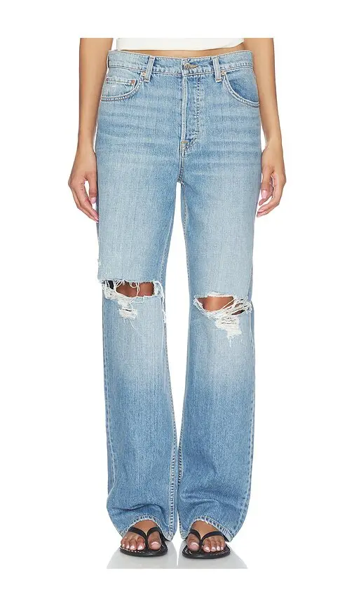 GRLFRND Bella Low Rise Boyfriend Jeans - Blue