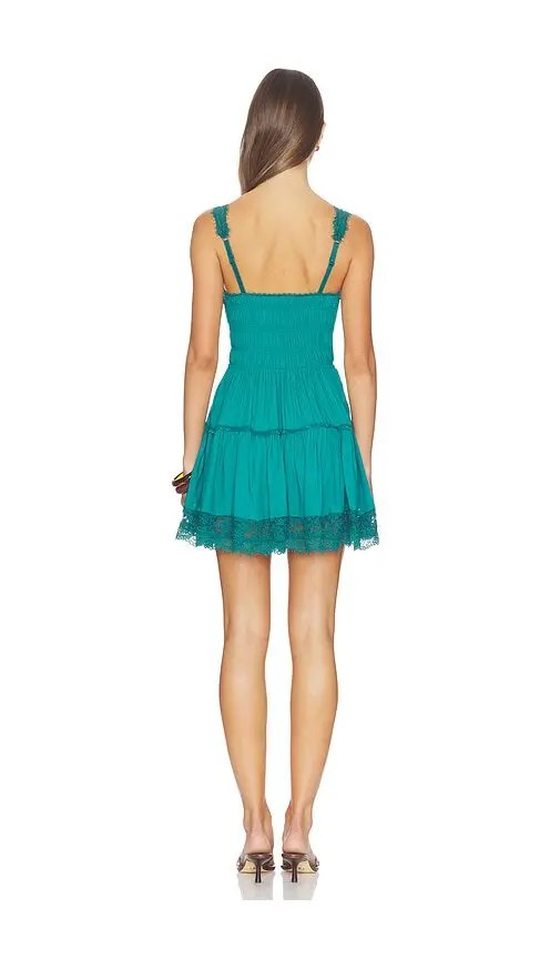 Free People So In Love Mini Slip - Teal