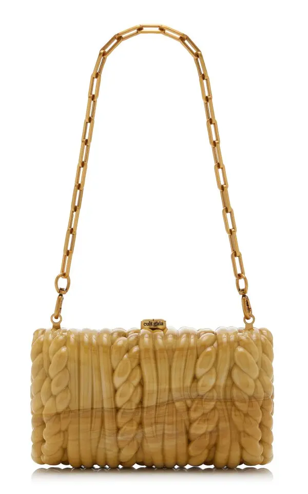 Cult Gaia Helene Acrylic Clutch - Neutral