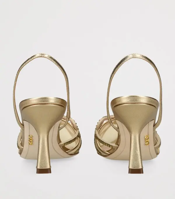 Rodo Metallic Leather Rosie Slingback Pumps