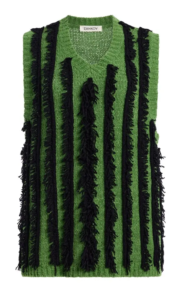 ZANKOV Lorna Embroidered Cotton-blend Vest - Multi
