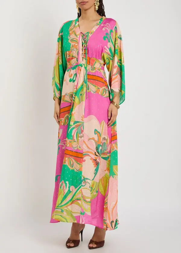 Melissa Odabash Natalie Printed Woven Midi Dress