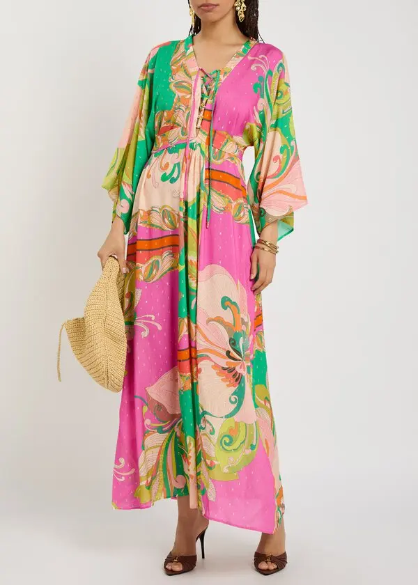 Melissa Odabash Natalie Printed Woven Midi Dress