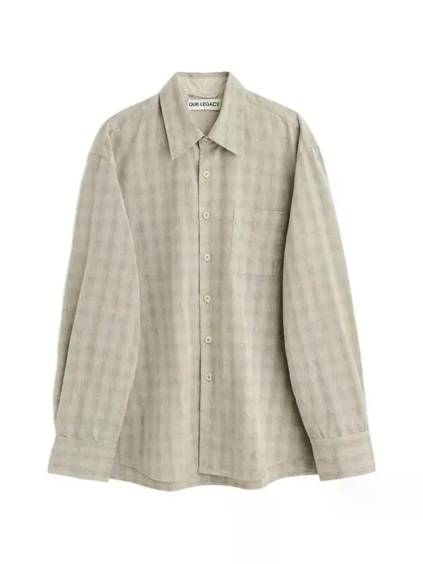Our Legacy Above Check-pattern Patch-pocket Shirt