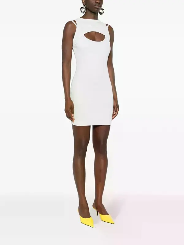 Off-White Cut-out Ribbed-knit Dress
