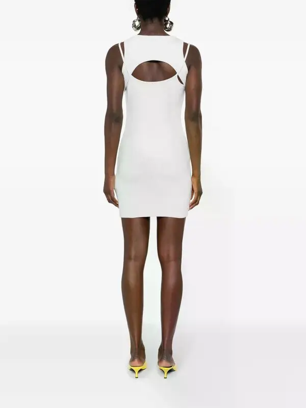 Off-White Cut-out Ribbed-knit Dress
