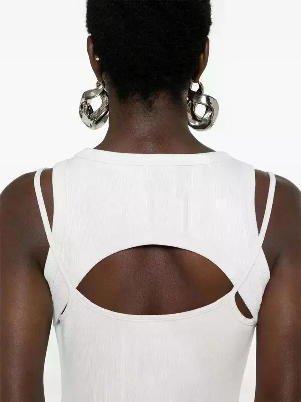 Off-White Cut-out Ribbed-knit Dress