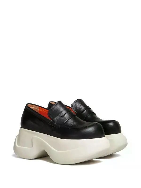 Marni Platform Leather Mocassin Loafers
