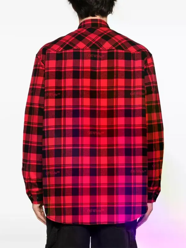 Off-White Plaid-check Flannel Shirt Jacket