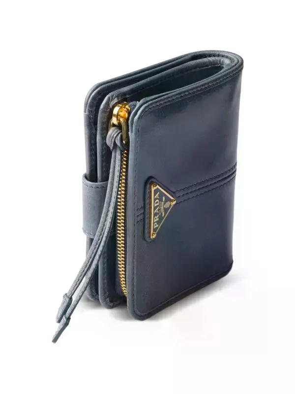 Prada Small Leather Wallet - Blue