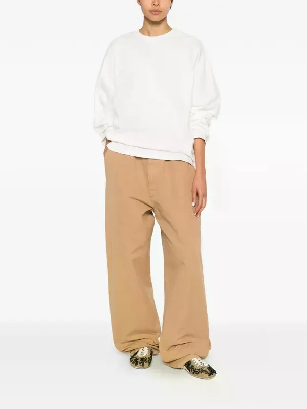 ENTIRE STUDIOS Crew Neck Long Sleeve Sweatshirt - White
