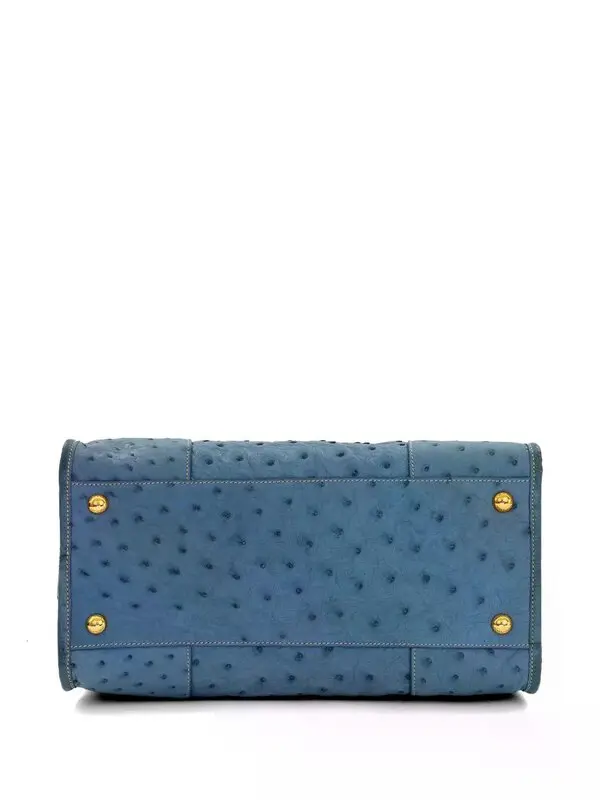 Prada Ostrich Leather Double-zip Tote Bag