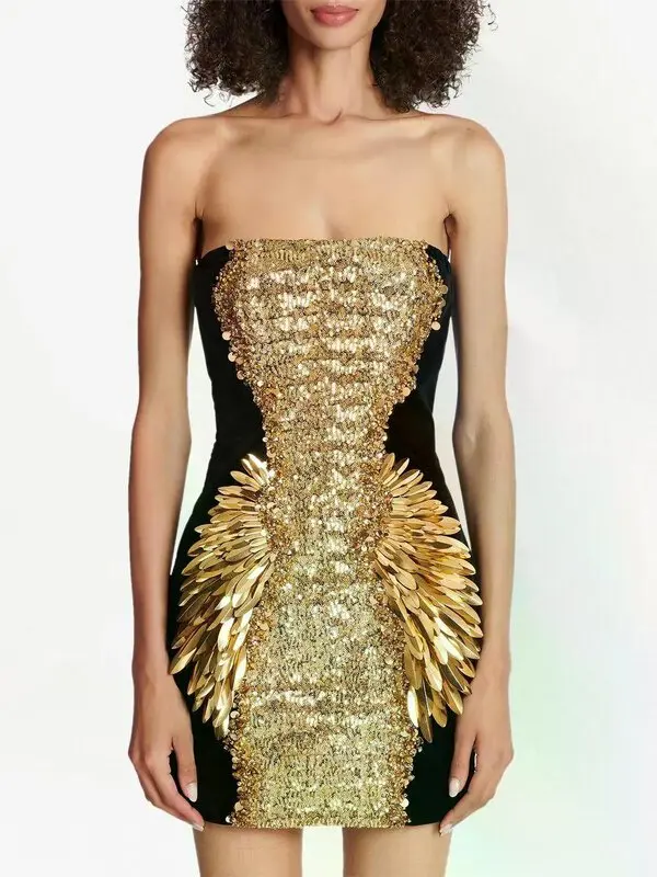 Balmain Sequin-embellished Mini Dress