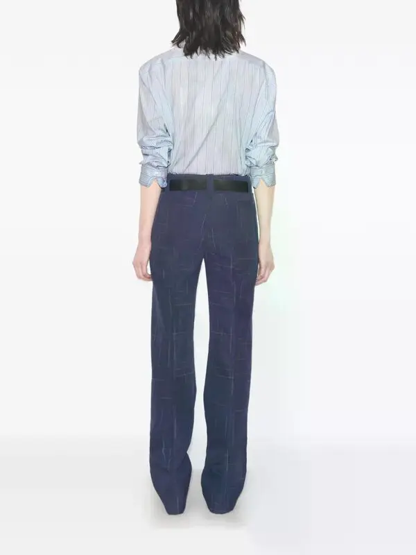 Tory Burch Striped Cotton Shirt With Cut-out Collar
