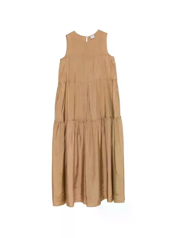 Aspesi Sleeveless Tiered Maxi Dress - Brown