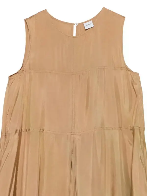 Aspesi Sleeveless Tiered Maxi Dress