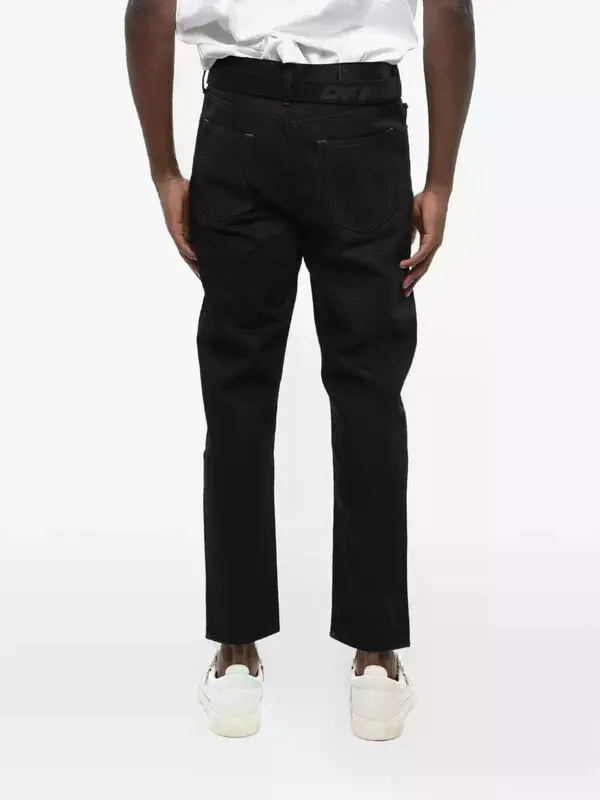 Off-White Belted Slim-fit Jeans