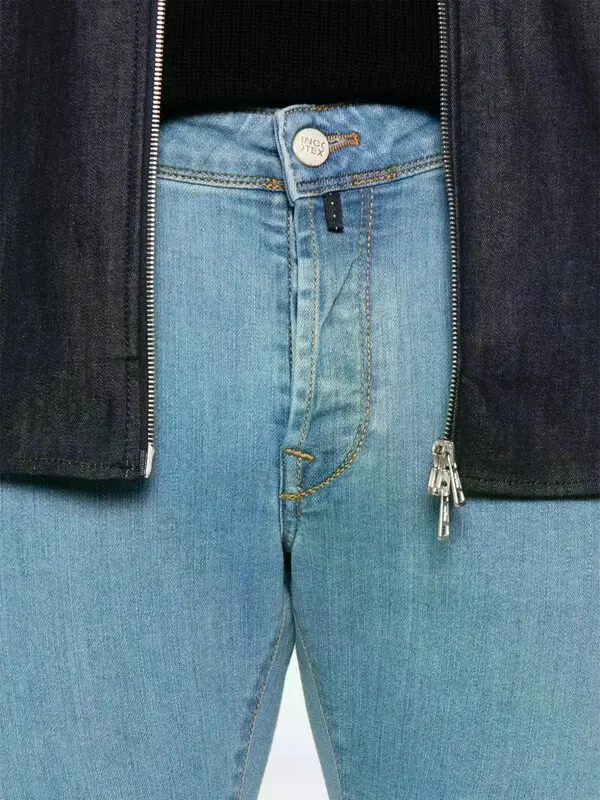 Incotex Stonewashed Slim Cut Jeans - Blue