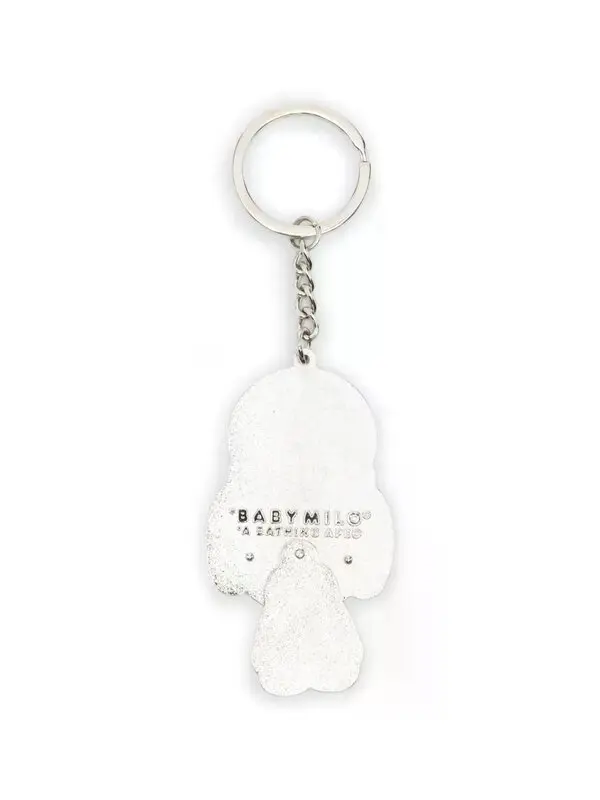 A BATHING APE Baby Milo And Dog-motif Keyring - Silver