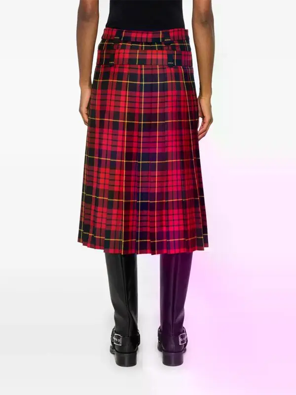 Alexander McQueen Tartan Check Midi Skirt