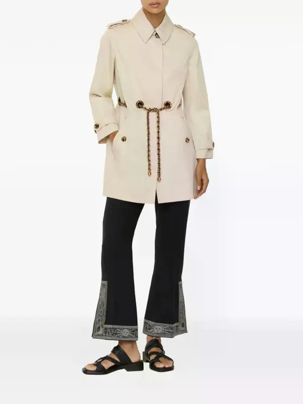 Burberry Short Gabardine Stonehaven Car Coat - Neutrals