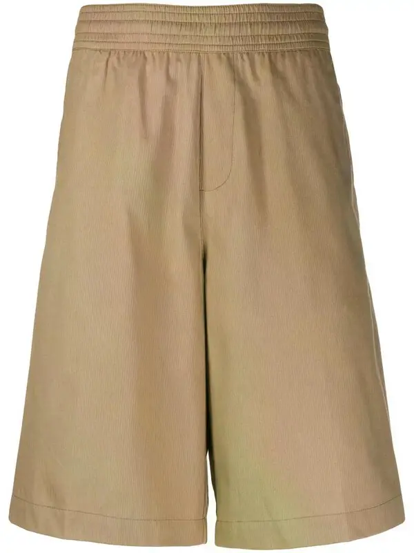 Neil Barrett Elasticated Waist Wide Leg Track Shorts