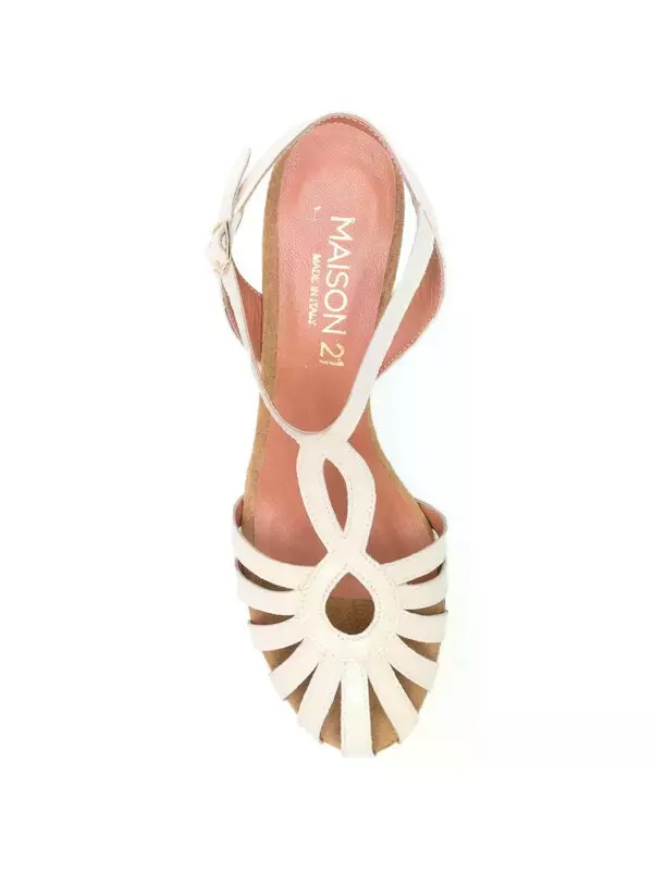 MAISON 21 Cage-detail T-bar Sandals