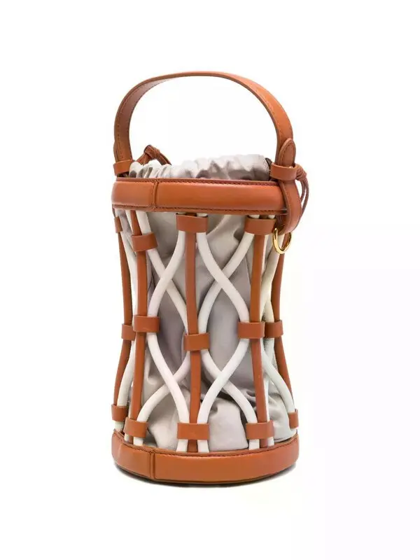 COCCINELLE Leather-detail Bucket Bag - Brown