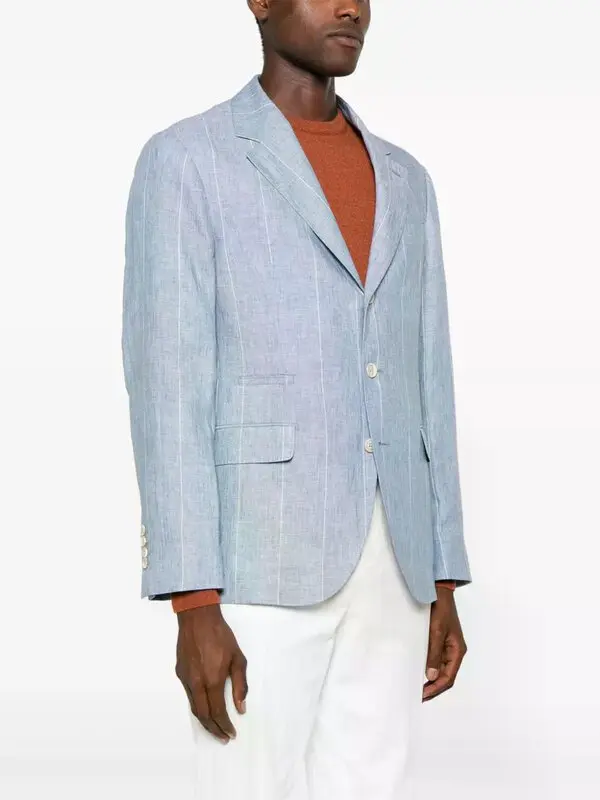 Brunello Cucinelli Striped Linen Blazer