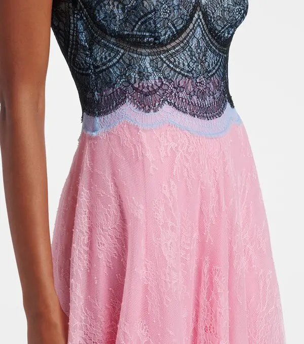 Costarellos Gallie Lace Gown