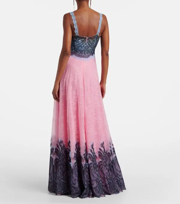 Costarellos Gallie Lace Gown