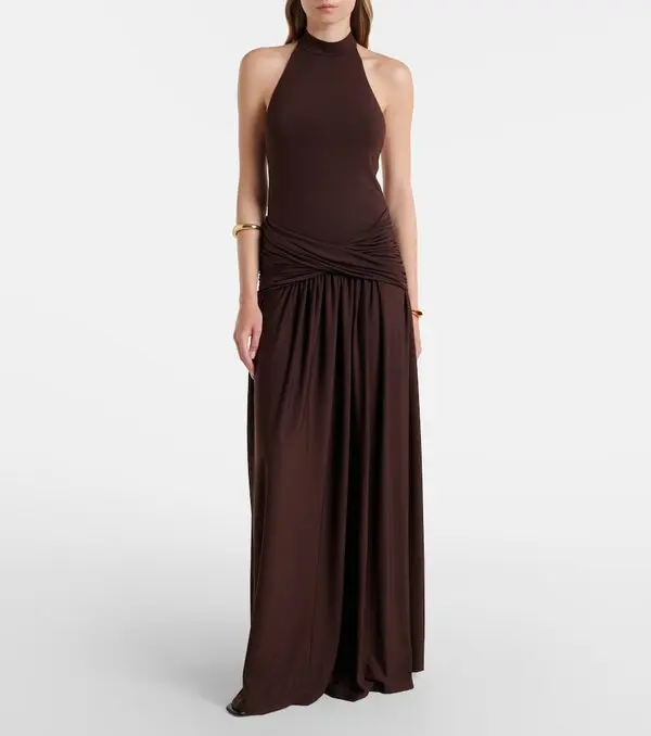 BANANHOT Zoya Halterneck Maxi Dress
