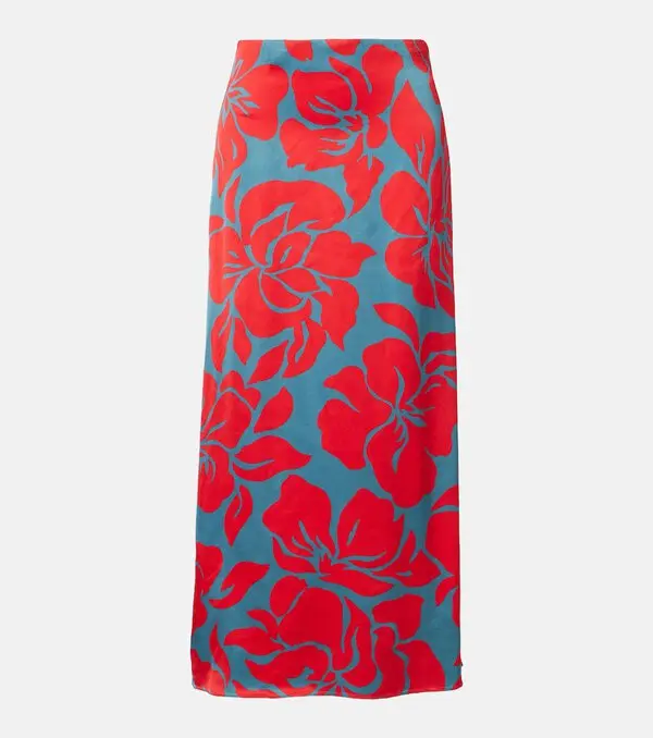 Dries Van Noten Floral Pencil Skirt - Red