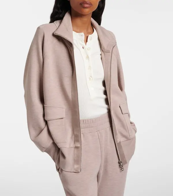 Varley Roxbury Zip-up Sweatshirt - Beige