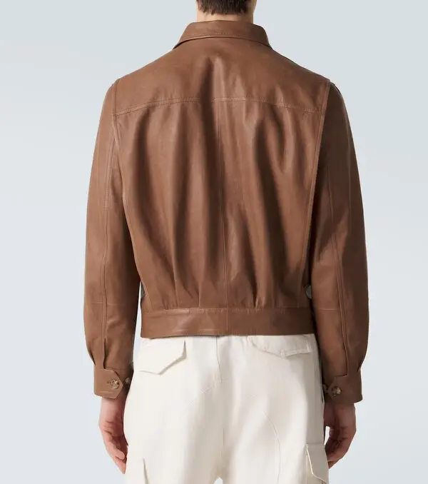 Brunello Cucinelli Leather Blouson Jacket