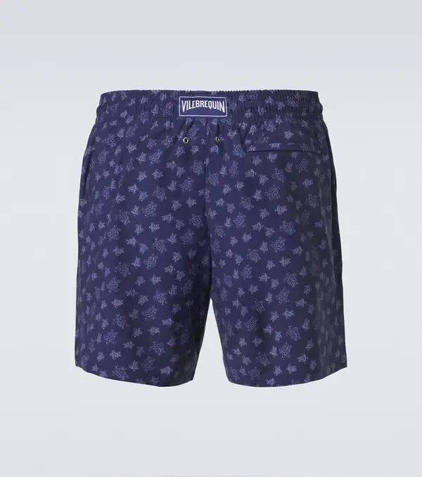 Vilebrequin Printed Wool Swim Trunks - Blue