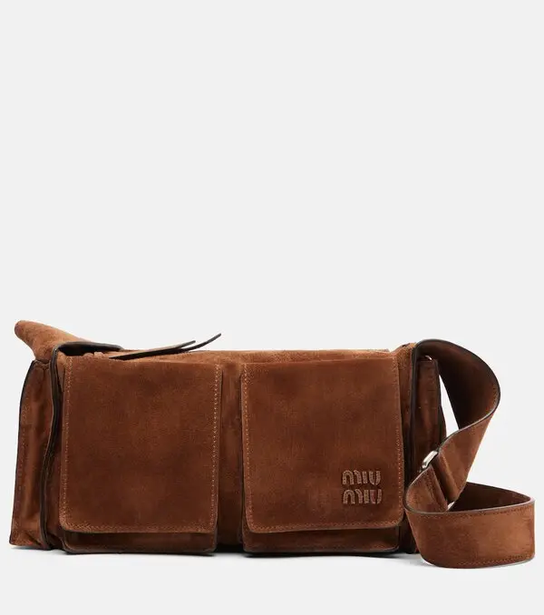 Miu Miu Utilitaire Shoulder Bag - Brown