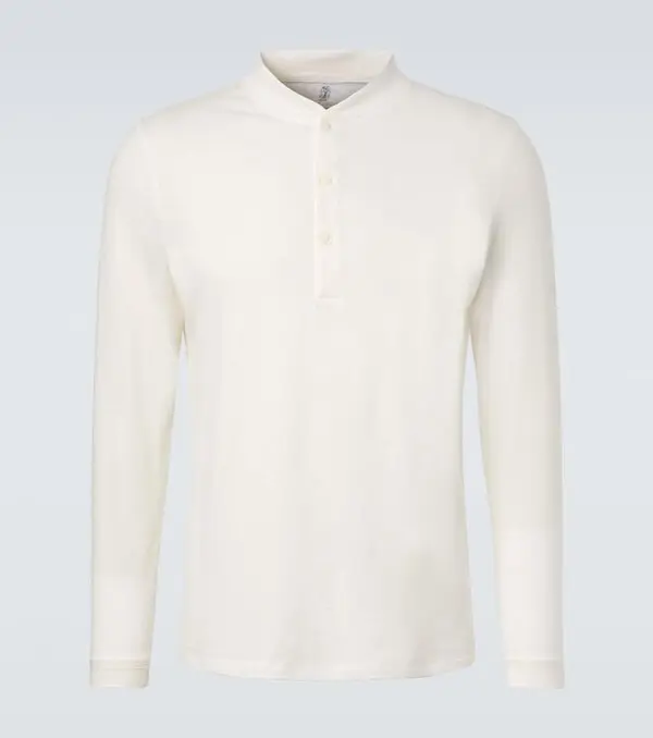 Brunello Cucinelli Linen And Cotton Henley Shirt