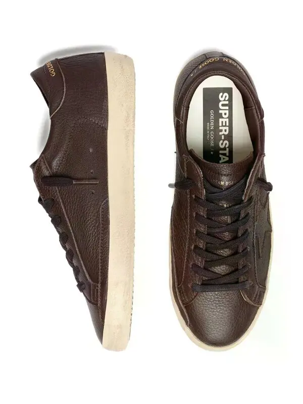 GOLDEN GOOSE Super Star Leather Sneakers - Brown