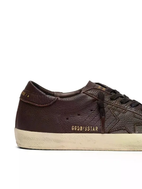 GOLDEN GOOSE Super Star Leather Sneakers - Brown