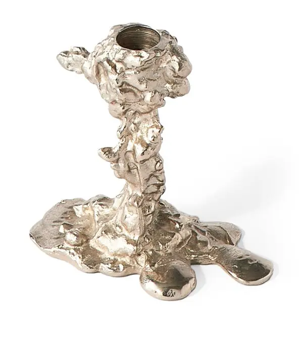 POLSPOTTEN Small Drip Candle Holder - Silver