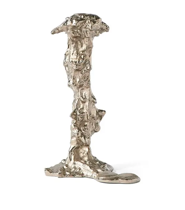 POLSPOTTEN Large Drip Candle Holder - Silver