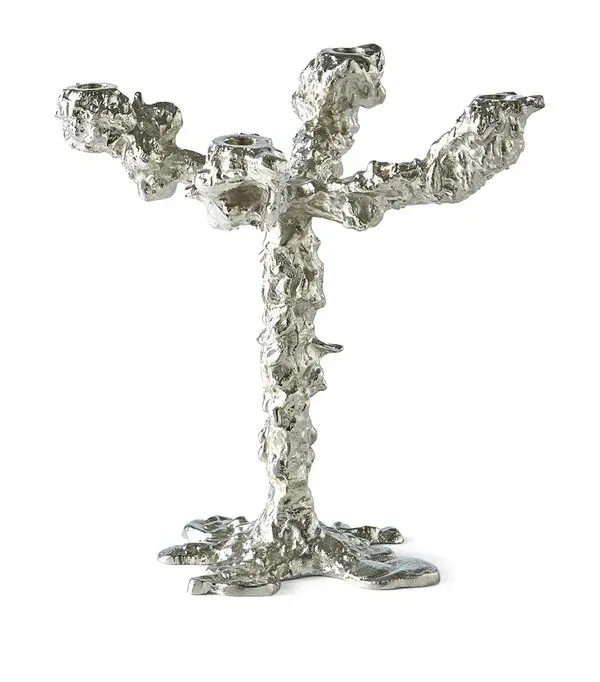 POLSPOTTEN 4-arms Drip Candle Holder - Silver