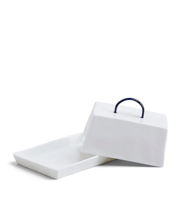 FELDSPAR Fine Bone China Cobalt Butter Dish