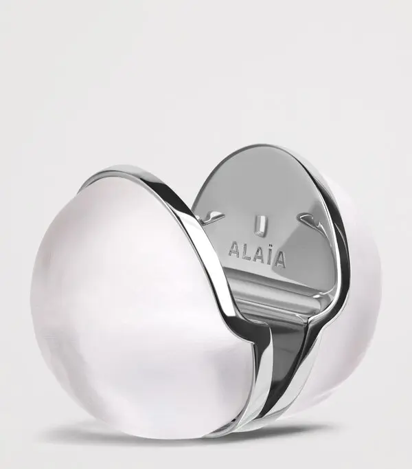 Alaïa Sphere Glass Earrings - Clear