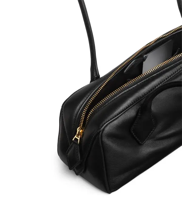 Alaïa Medium Lambskin Le Teckel Shoulder Bag - Black