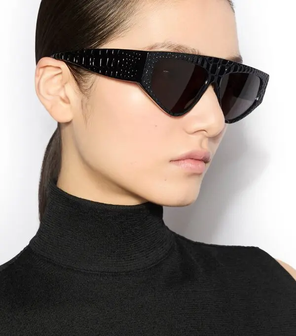 Alaïa Acetate Aviator Mask Sunglasses